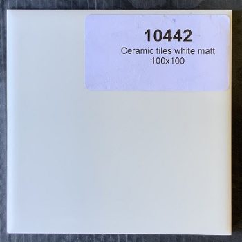 White Matt Ceramic Tile 100x100mm (10442) – Wetspot