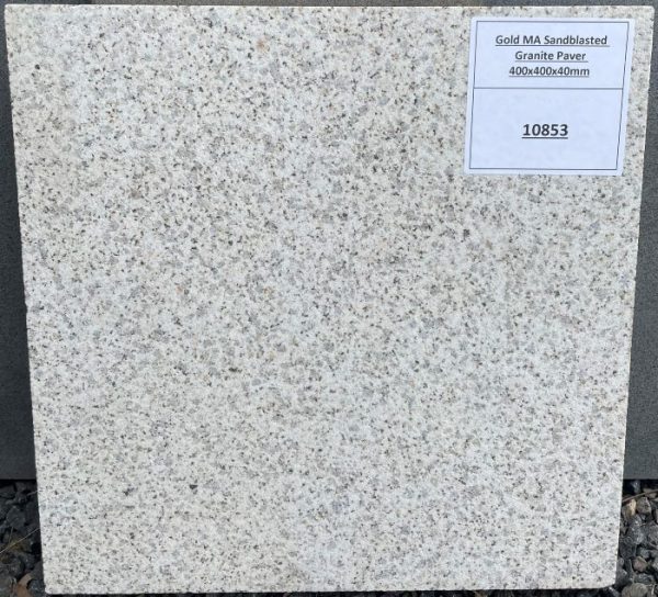 Gold Sandblasted Granite Paver 400x400x40mm (10853) – Wetspot